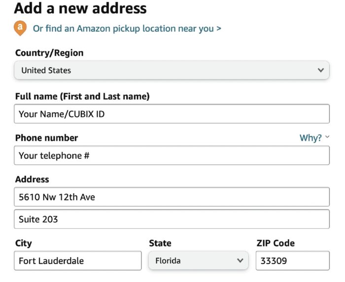 When and how do I use the US Address? | Cubix Limited | Shipping ...